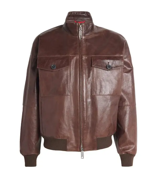 Max & Co. Leather Bomber Jacket