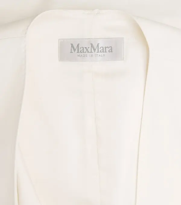 Max Mara Cotton-blend Tie-front Waistcoat