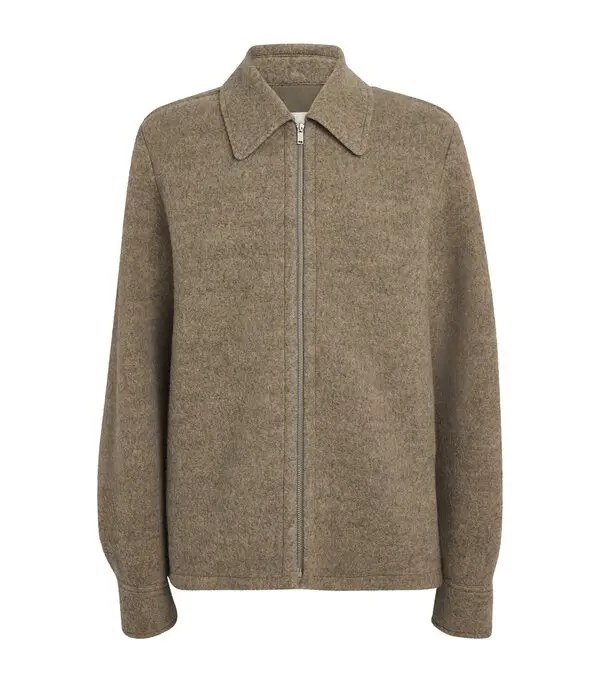 JIL SANDER Wool-blend Felted Blouson Jacket