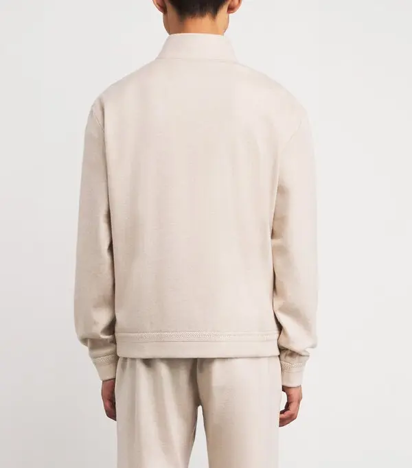 BRETT JOHNSON Cashmere Quarter-zip Sweatshirt
