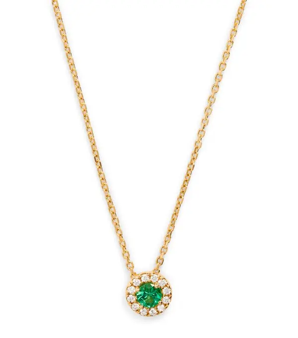 SUZANNE KALAN Yellow Diamond And Emerald Bold Necklace - Gold