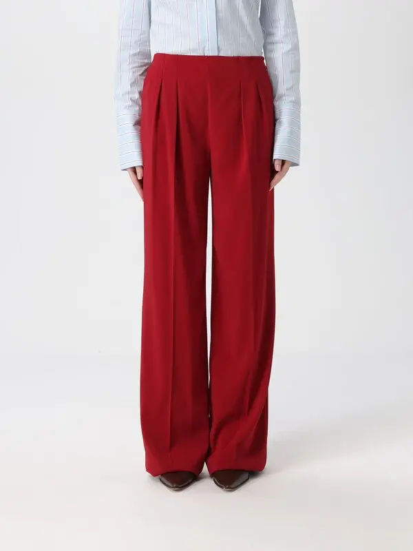 Patrizia Pepe Wide Leg Trousers - Red