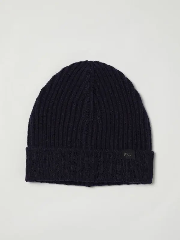 FAY Ribbed Hat - Blue