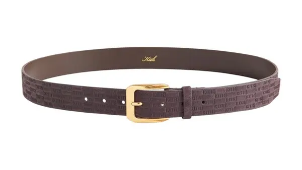 Kith Monogram Suede Leather Belt - Incognito