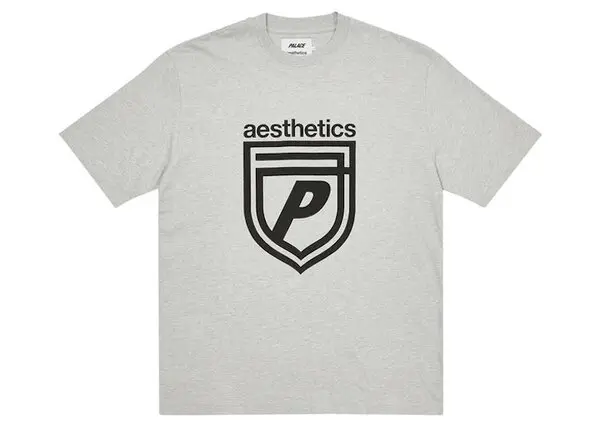 PALACE X Aesthetics Logo T-shirt - Grey Marl