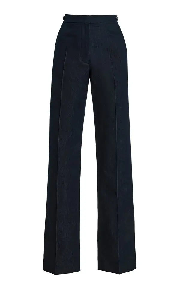 DARKPARK Grace Chambray Straight-leg Pants