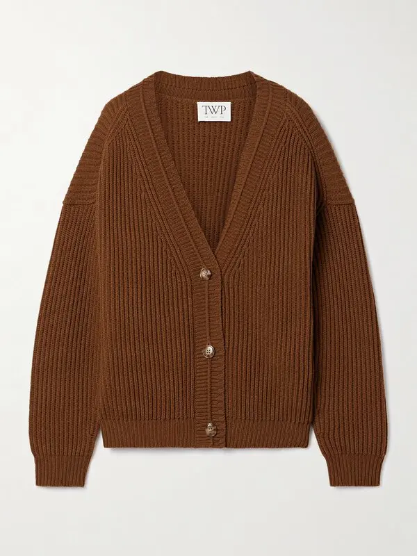 TWP Ribbed Cashmere Cardigan