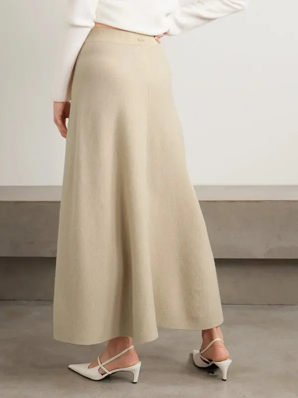 Max Mara Giberna Wool And Cashmere-blend Maxi Skirt