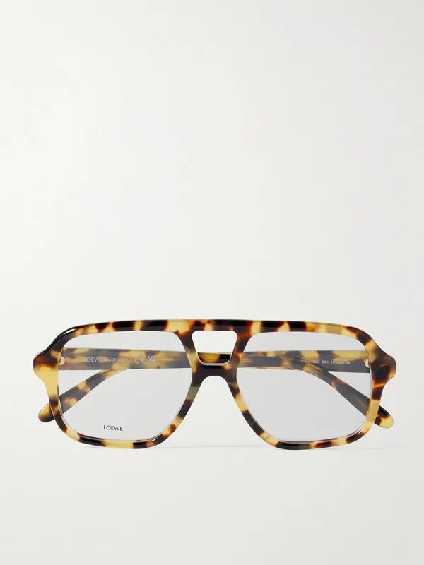 Loewe Aviator-style Tortoiseshell Acetate Optical Glasses