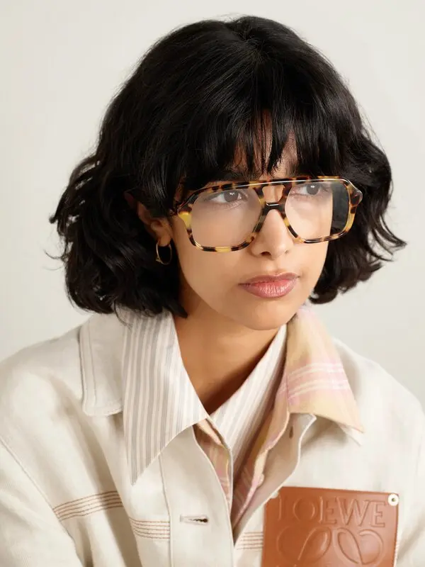 Loewe Aviator-style Tortoiseshell Acetate Optical Glasses