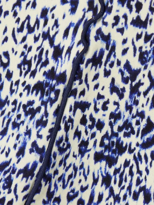 Proenza Schouler White Label Audrey Ruffled Cheetah-print Jersey Turtleneck Top