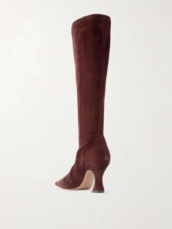 NEOUS Ran Suede Knee Boots - Chocolate