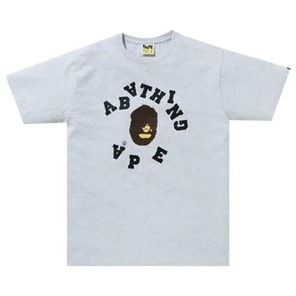 A BATHING APE Broken College Tee - Grey