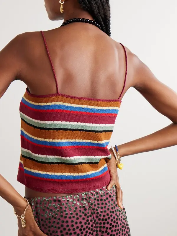 BODE Starkey Embroidered Cotton Camisole