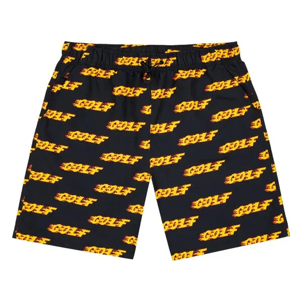 GOLF WANG Inferno Logo Water Shorts - Black