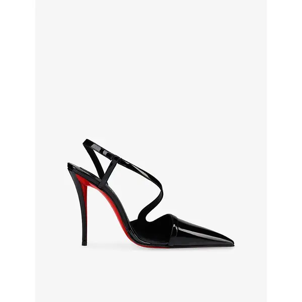 CHRISTIAN LOUBOUTIN Rosa Z 100 Patent-leather Slingback Pumps - Black