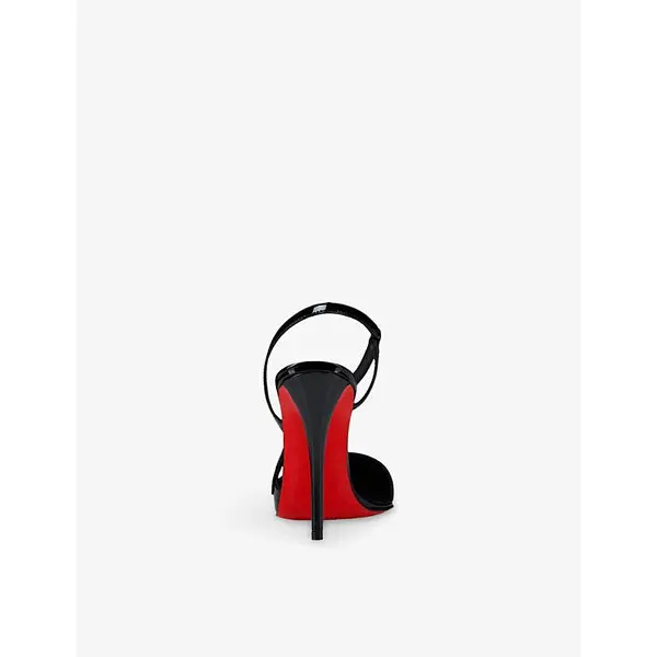 CHRISTIAN LOUBOUTIN Rosa Z 100 Patent-leather Slingback Pumps - Black