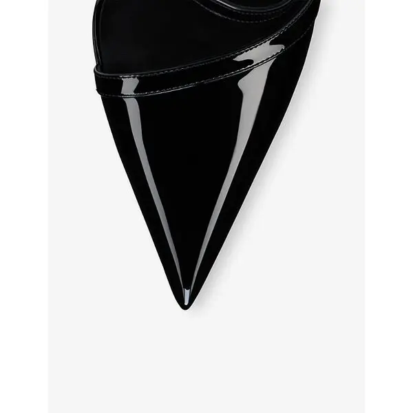 CHRISTIAN LOUBOUTIN Rosa Z 100 Patent-leather Slingback Pumps - Black