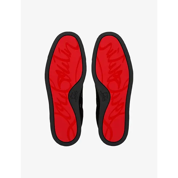CHRISTIAN LOUBOUTIN St Louis Suede Trainers - Black