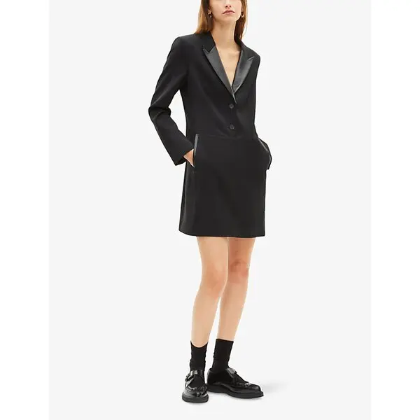 The Kooples Tailored Mini Wool Blazer Dress
