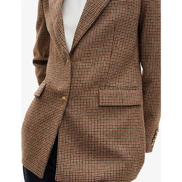 The Kooples Houndstooth Wool-blend Jacket
