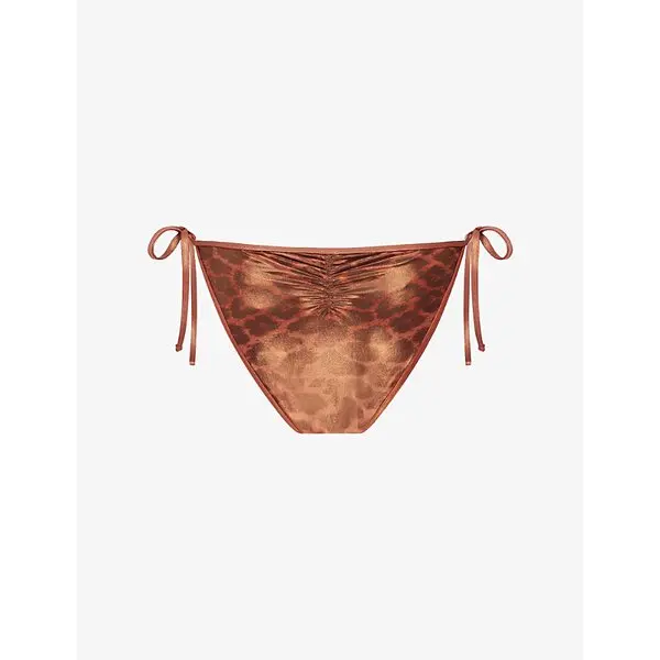 Agent Provocateur Cayla Leopard-print Bikini Bottom - Leo/black