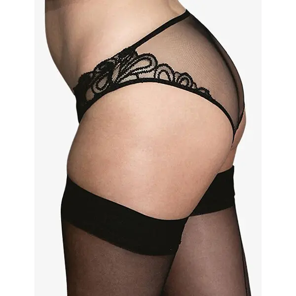 Agent Provocateur Nelle Embroidered Mesh Briefs - Black