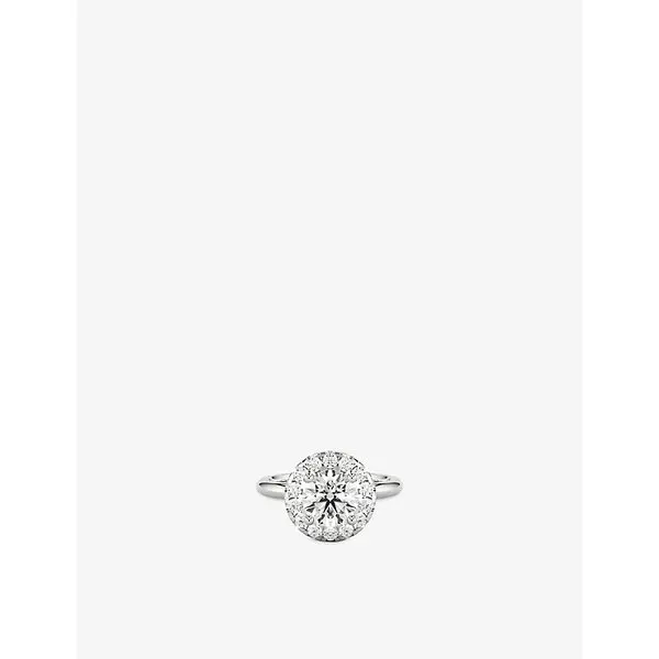LA MAISON COUTURE Skydiamond Halo Platinum And 1ct Lab-grown Diamond Engagement Ring - Silver