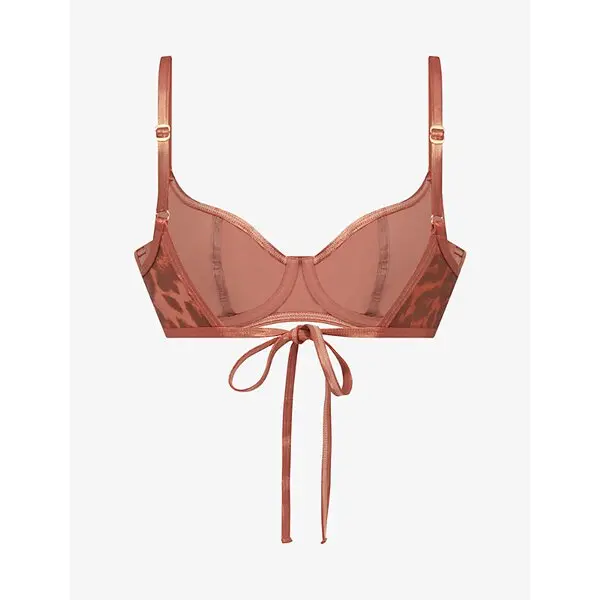 Agent Provocateur Cayla Leopard-print Bikini Top - Leo/black
