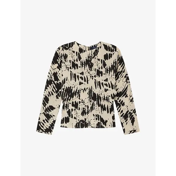 Soeur Feryel Abstract-pattern Silk Blouse