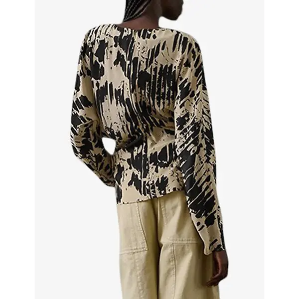 Soeur Feryel Abstract-pattern Silk Blouse