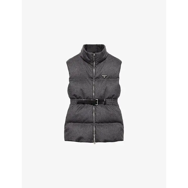 Prada Wool-down Gilet - Grey