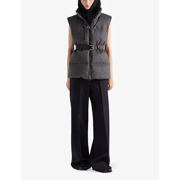 Prada Wool-down Gilet - Grey