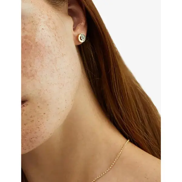 LA MAISON COUTURE 18ct Yellow And 0.43ct Lab-grown Diamond Stud Earrings
