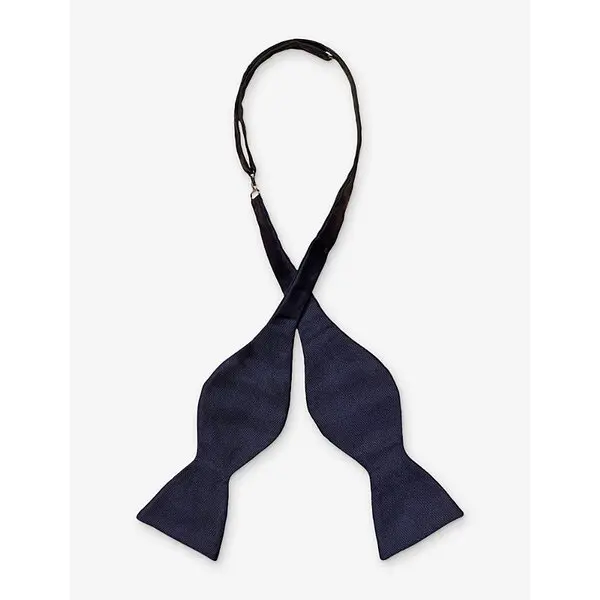 Eton Self-tied Silk Bow Tie - Navy Blue