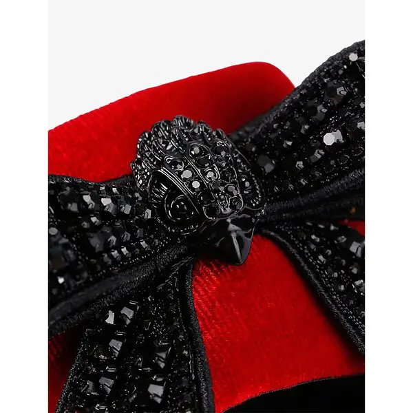 Kurt Geiger Kensington Bow Velvet Sandals