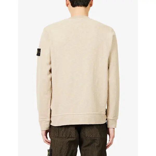 Stone Island Vanise Logo-patch Cotton-jersey Sweatshirt