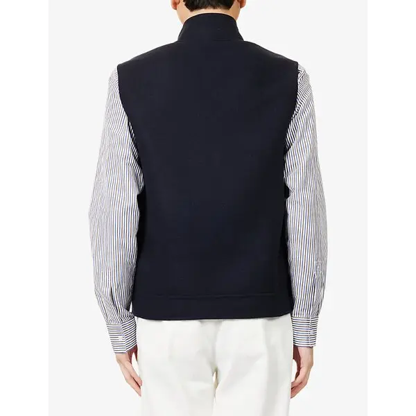 Eleventy Stand-collar Sleeveless Wool Gilet