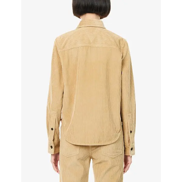 Bottega Veneta Corduroy Cotton Button-up Shirt - Pale Oak
