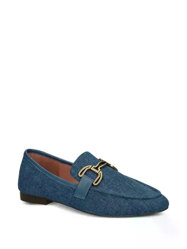 BIBI LOU Denim Chain-link Loafers