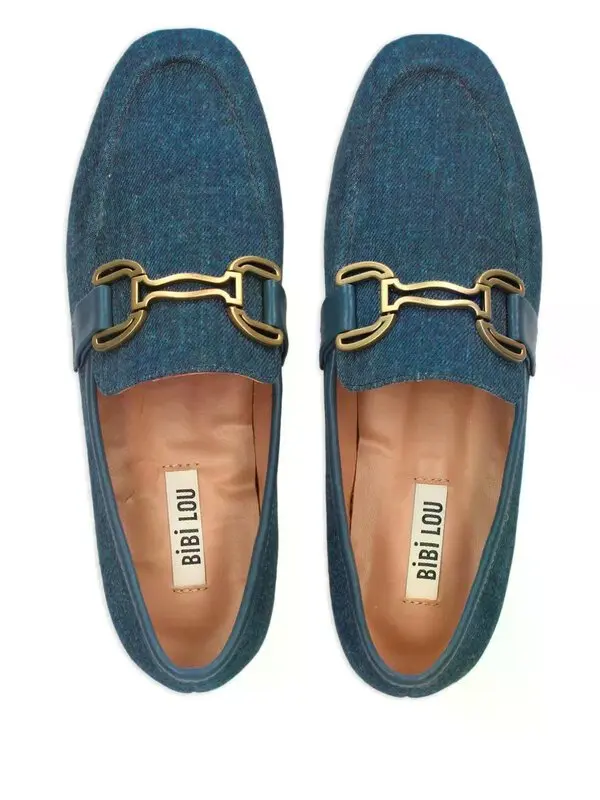 BIBI LOU Denim Chain-link Loafers