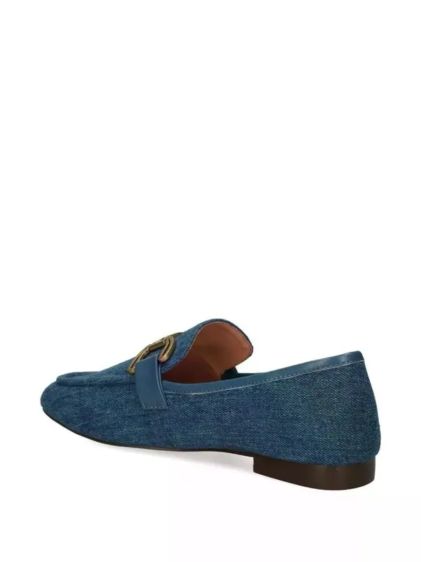 BIBI LOU Denim Chain-link Loafers