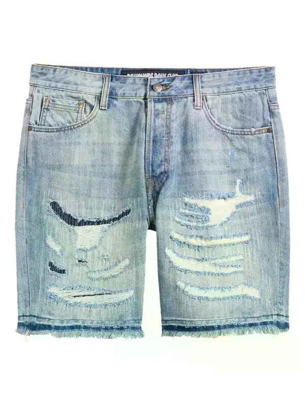 BILLIONAIRE BOYS CLUB Distressed Denim Shorts