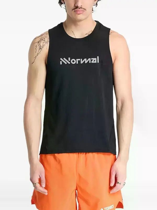 NNORMAL Logo-print Tank Top - Black