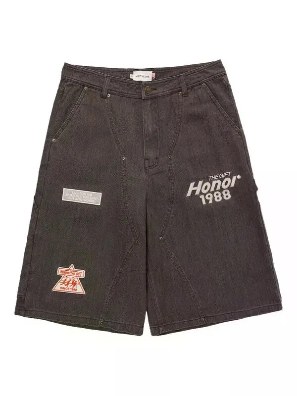 HONOR THE GIFT Twill Patch-detail Shorts