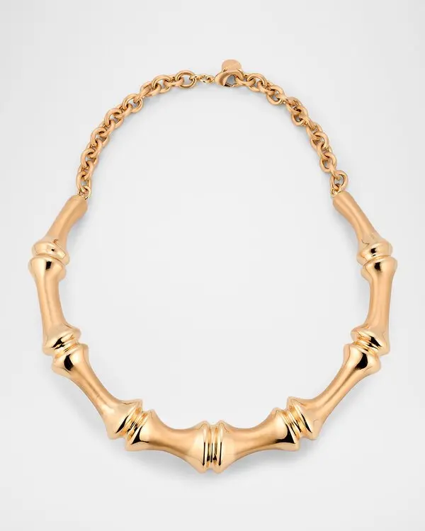 Cult Gaia Bambu Choker Necklace - Brushed Brass