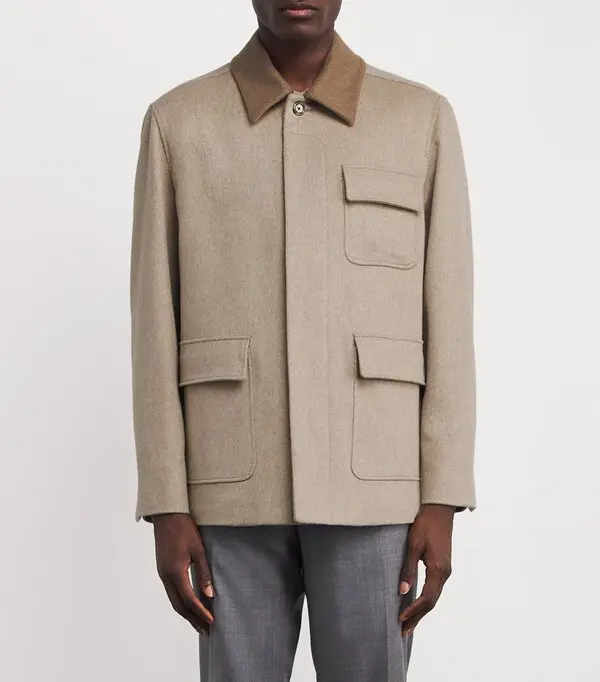 LARDINI Virgin Wool Field Jacket