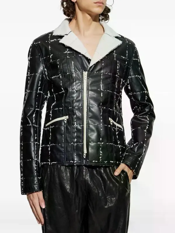 DIESEL® Quilted Panelled Biker Jacket
