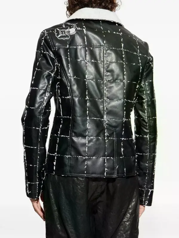 DIESEL® Quilted Panelled Biker Jacket