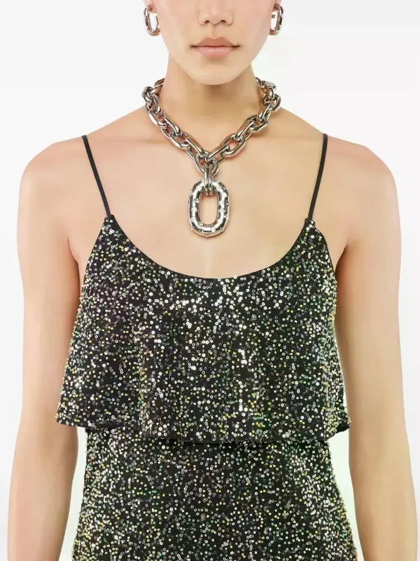 Rabanne Iconic Xl Chain-link Crystal Necklace - Silver
